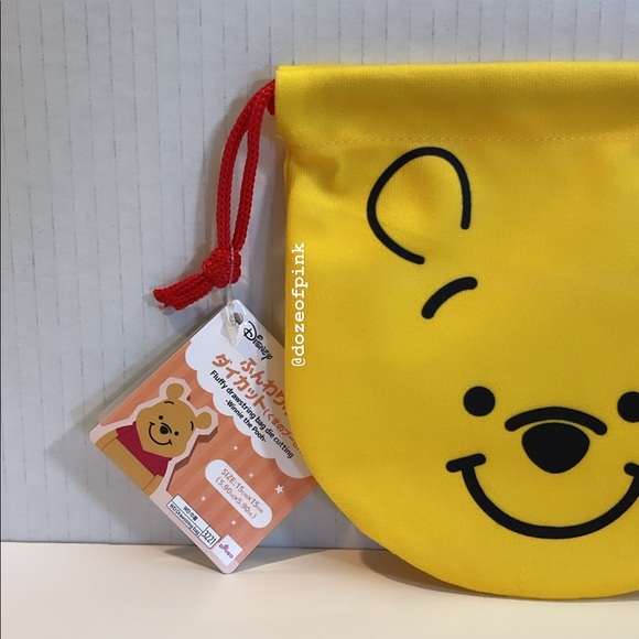 Disney | Accessories | Disney Winnie The Pooh Fluffy Die Cut Drawstring ...